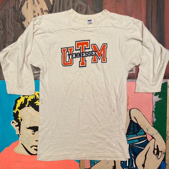 Vintage | Shirts | Vintage 7s University Tennessee Martin Jersey Raglan ...